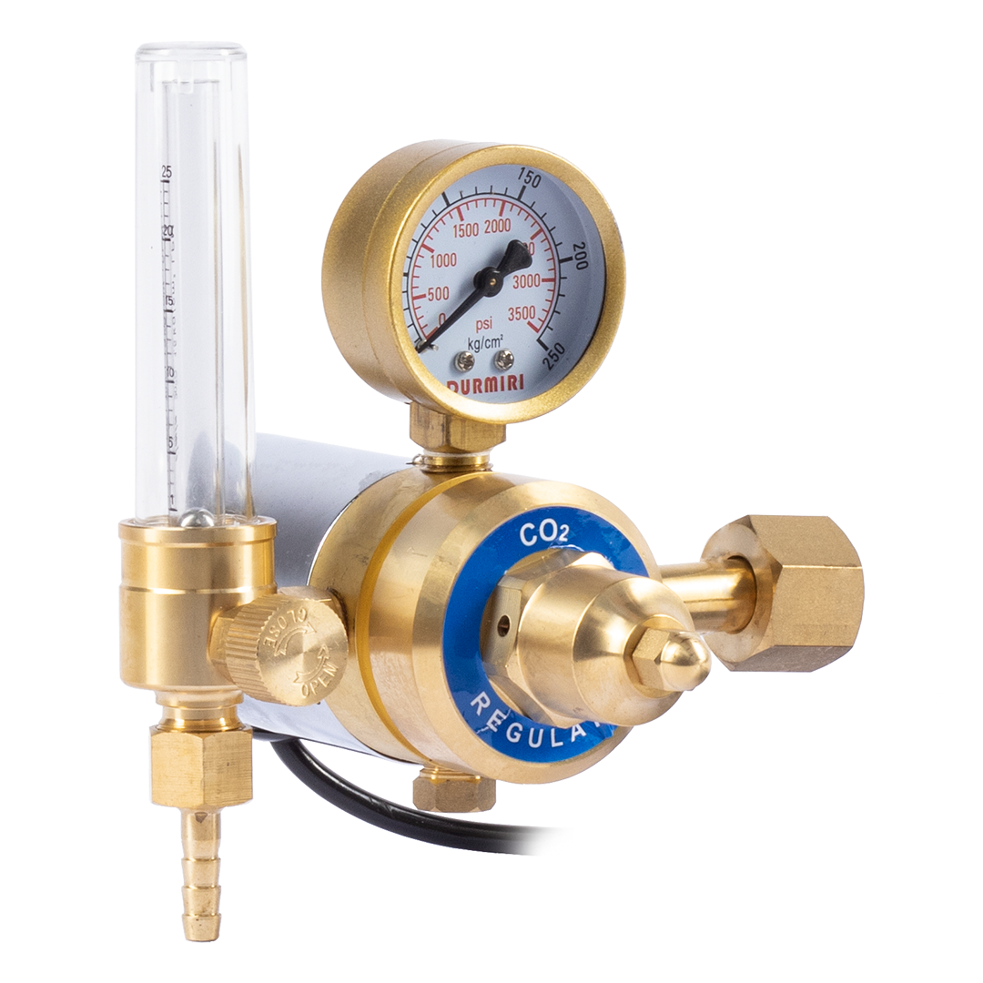 Copper CO2 Regulator With Heater - Durmiri